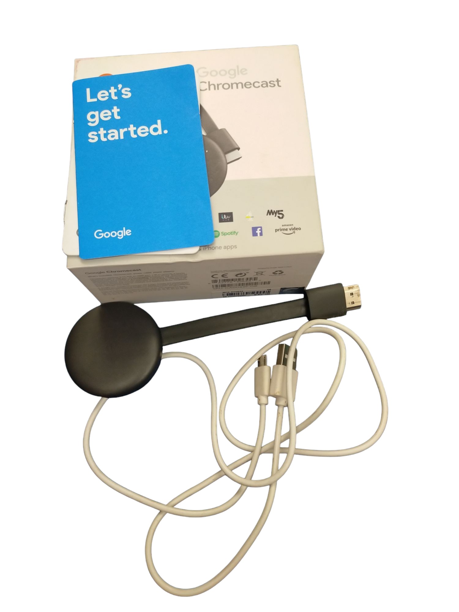 Pre-owned Google Chromecast 3rd Gen HD Digital Media Streamer Charcoal ...